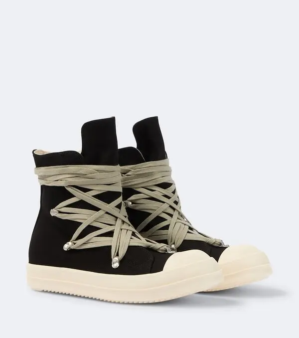 Rick Owens Megalace High-top Sneakers - Black