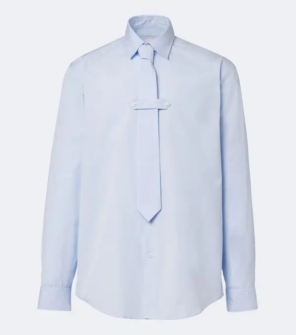 Dries Van Noten Cotton Poplin Shirt With Tie
