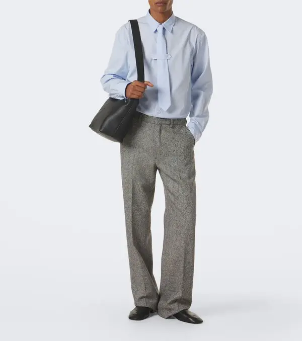 Dries Van Noten Cotton Poplin Shirt With Tie