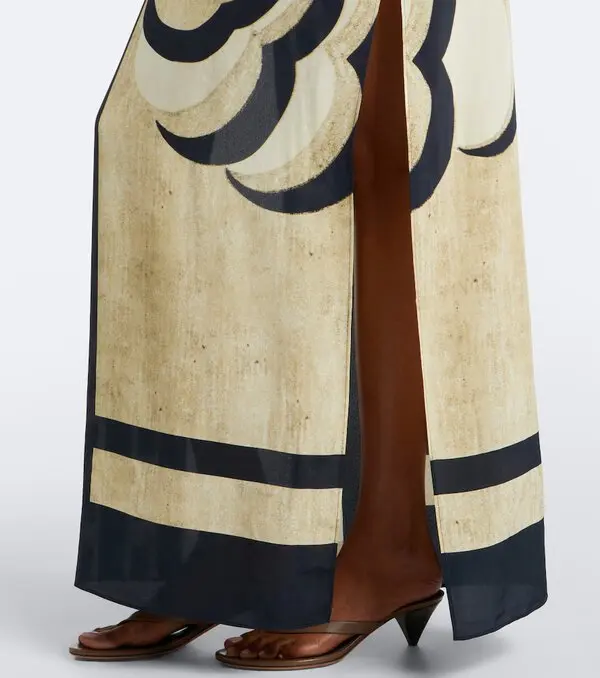 SIR. Sona Printed Silk Maxi Dress