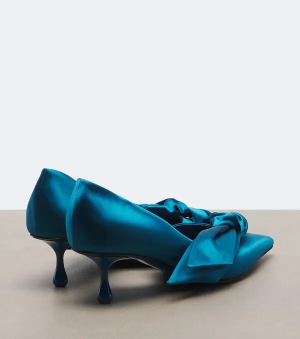 JIMMY CHOO Issy Bow-detail Satin Pumps