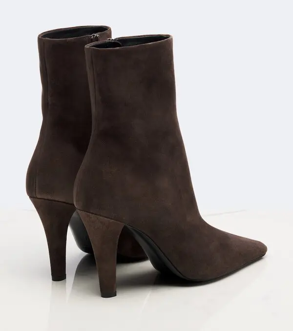 Saint Laurent Jill Suede Ankle Boots