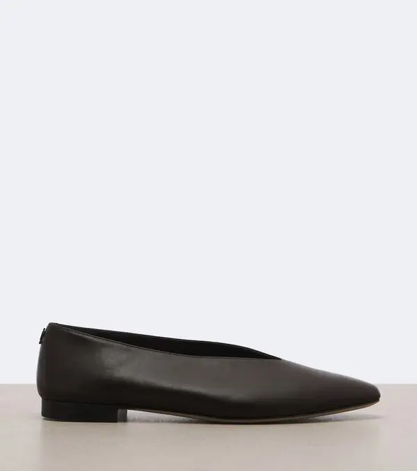 JIMMY CHOO Margot Leather Ballet Flats