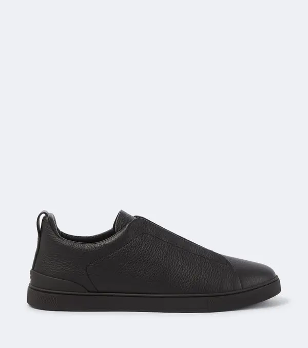Zegna Triple Stitch Leather Sneakers