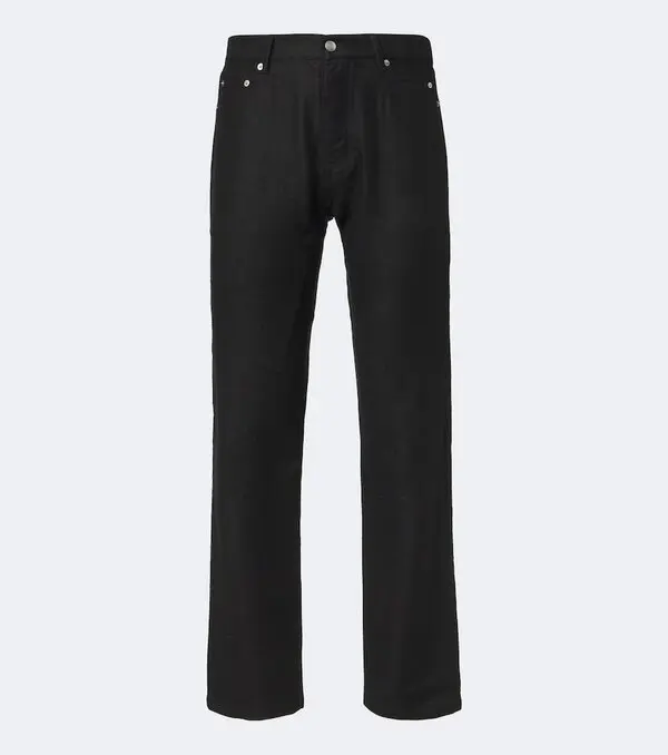 Rick Owens Kurdt Ramie And Cotton Straight Pants - Black