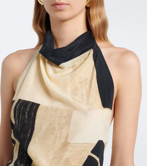 SIR. Sona Printed Silk Top