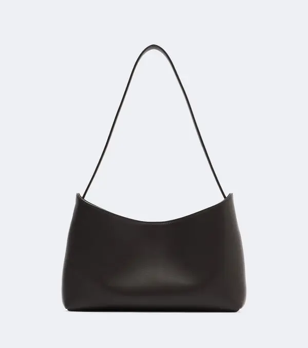 THE ROW Alma Small Leather Shoulder Bag - Brown