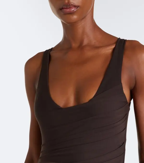 Alex Perry Gathered Mesh Bodysuit