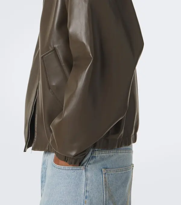 Bottega Veneta Intrecciato Leather Blouson Jacket