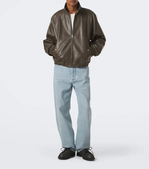 Bottega Veneta Intrecciato Leather Blouson Jacket