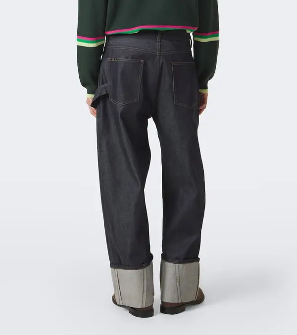 JW Anderson Embroidered Wide-leg Jeans