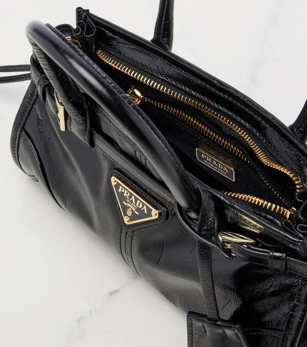 Prada Bonnie Mini Leather Top-handle Bag