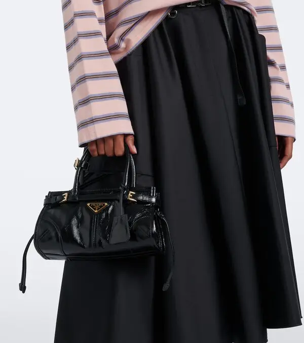 Prada Bonnie Mini Leather Top-handle Bag