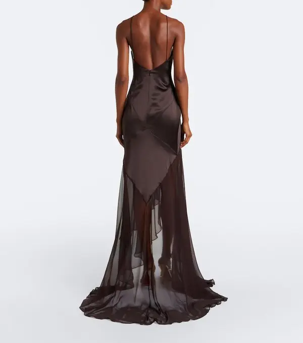 Alex Perry Halterneck Silk Gown