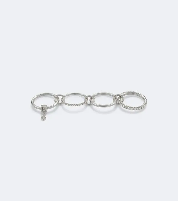 SPINELLI KILCOLLIN Inara Heart Sterling Ring With Diamonds