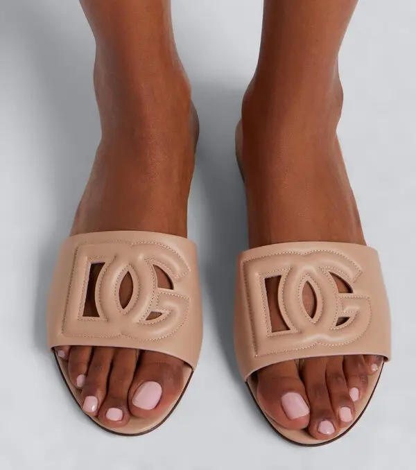 Dolce & Gabbana Dg Leather Slides