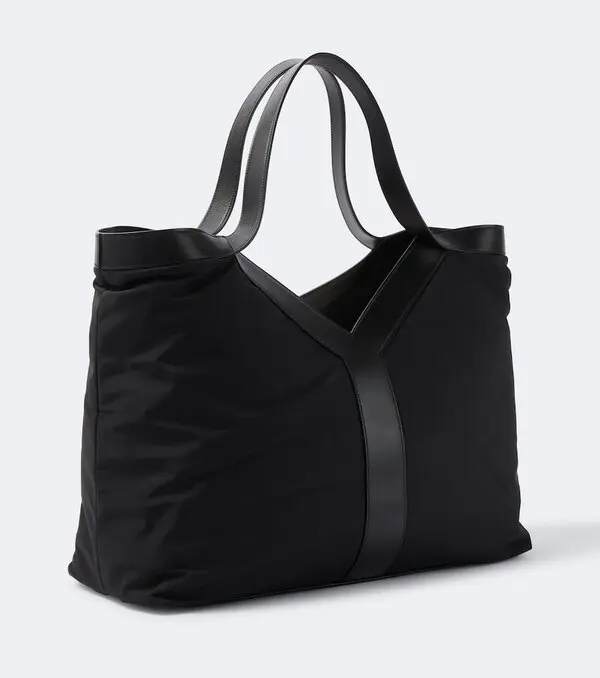 Saint Laurent Y Large Leather-trimmed Tote Bag