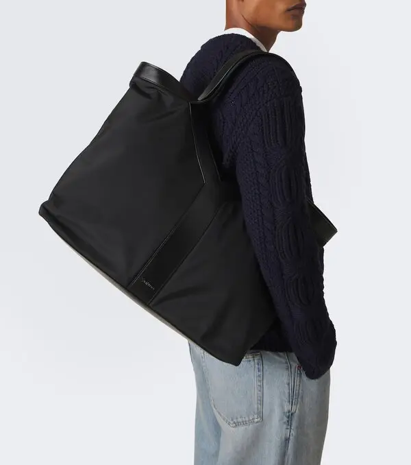 Saint Laurent Y Large Leather-trimmed Tote Bag