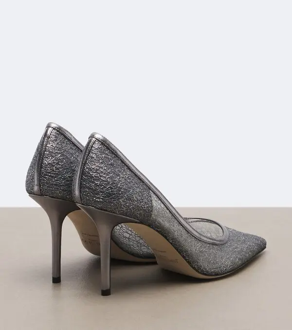 JIMMY CHOO Love Embroidered Glitter Pumps