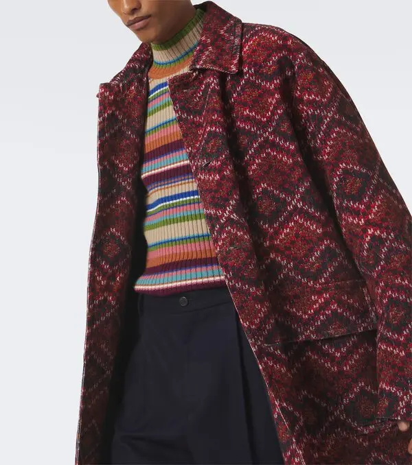 Dries Van Noten Printed Cotton Corduroy Coat