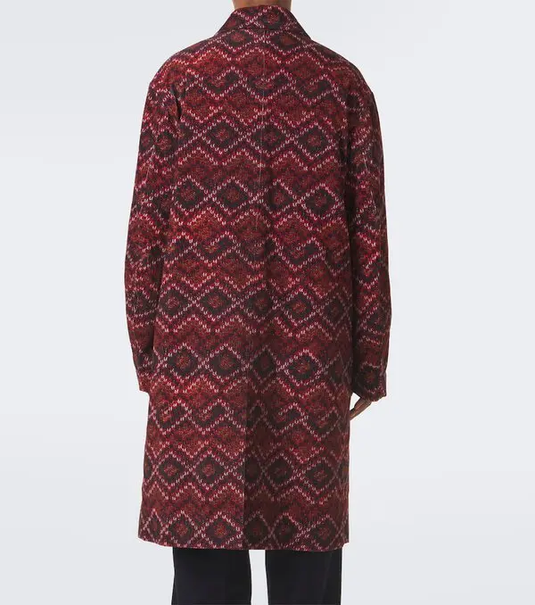 Dries Van Noten Printed Cotton Corduroy Coat