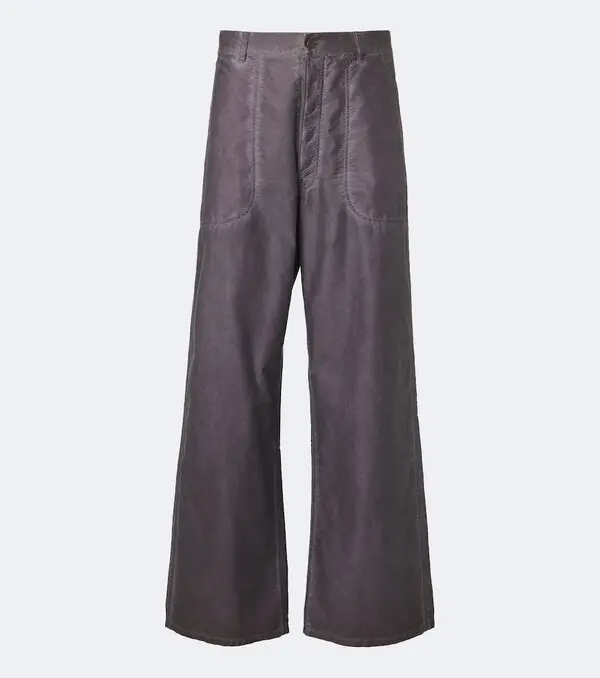 MAISON MARGIELA Cotton Wide-leg Pants - Grey