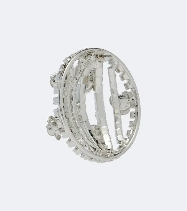 Magda Butrym Floral Appliqué Crystal Earrings