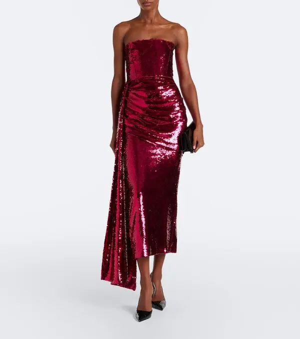 Alex Perry Sequined Bustier Dress