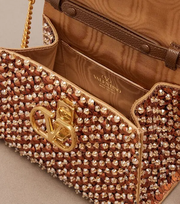 Valentino Garavani Vsling Mini Embellished Top-handle Bag