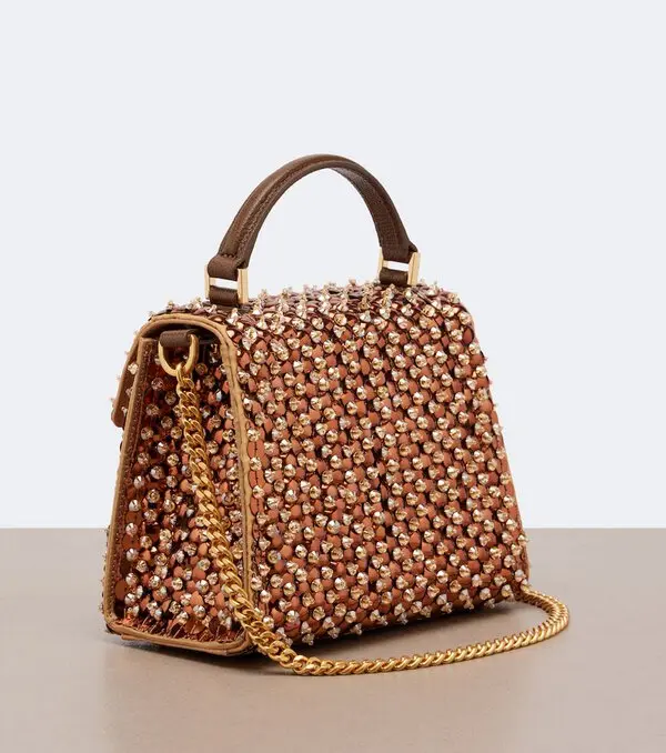 Valentino Garavani Vsling Mini Embellished Top-handle Bag