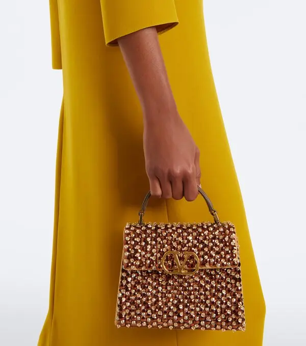 Valentino Garavani Vsling Mini Embellished Top-handle Bag