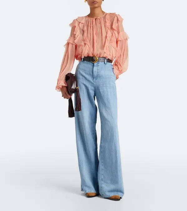 Ulla Johnson Delfina Ruffled Silk Chiffon Blouse