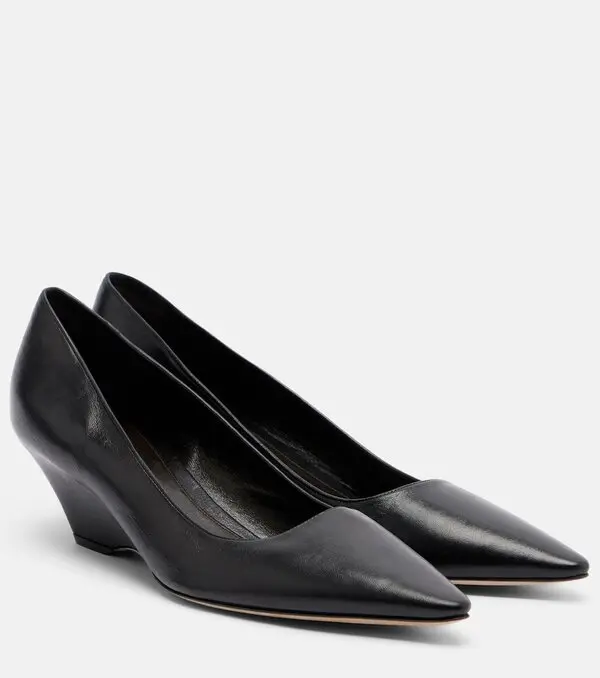 THE ROW Liisa Leather Wedges