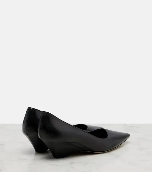 THE ROW Liisa Leather Wedges
