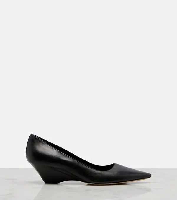 THE ROW Liisa Leather Wedges