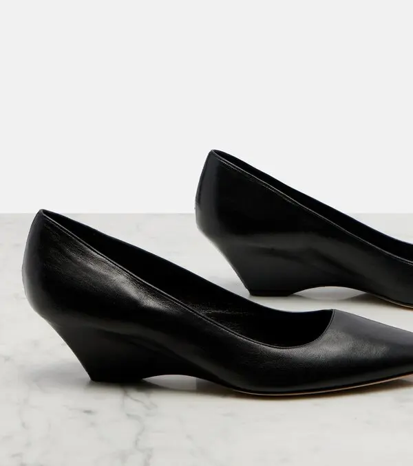 THE ROW Liisa Leather Wedges