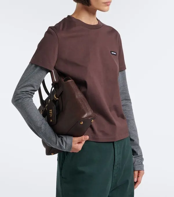 Miu Miu Layered Cotton Jersey T-shirt
