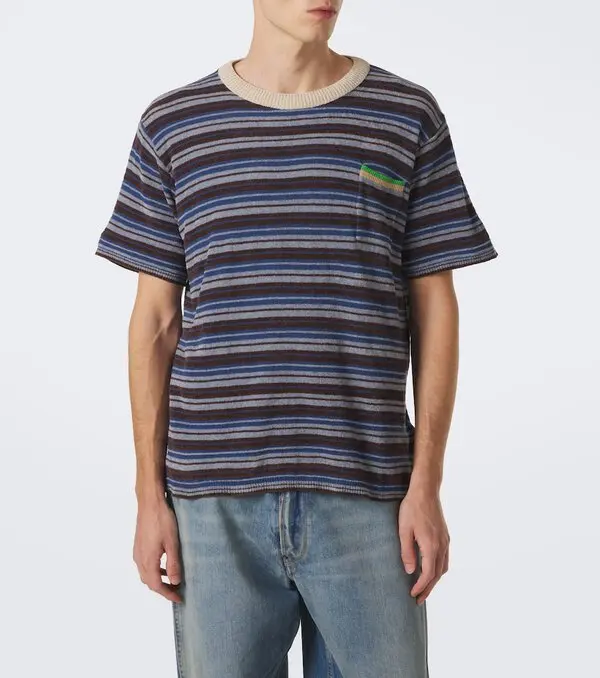 MAISON MARGIELA Knitted Striped T-shirt - Multicoloured