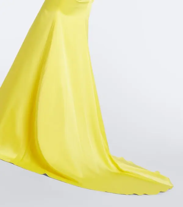 Alex Perry Satin Crepe Bustier Gown