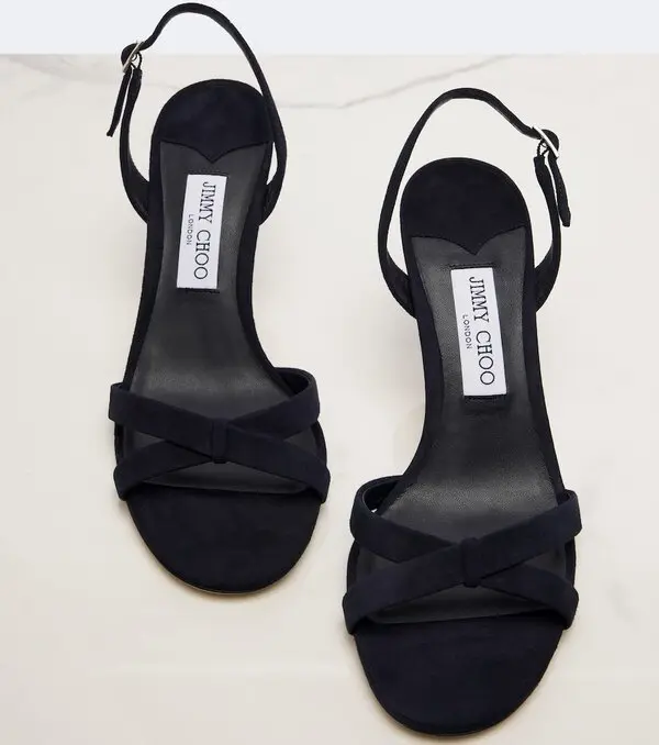 JIMMY CHOO Elsy Suede Slingback Sandals