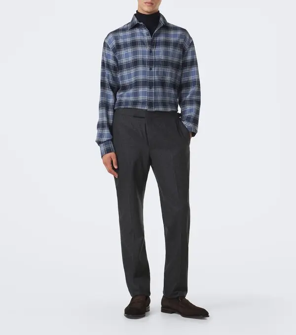 Ralph Lauren Purple Label Checked Cotton Shirt