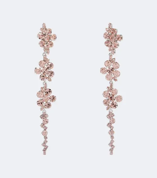 Simone Rocha Floral Crystal-embellished Drop Earrings