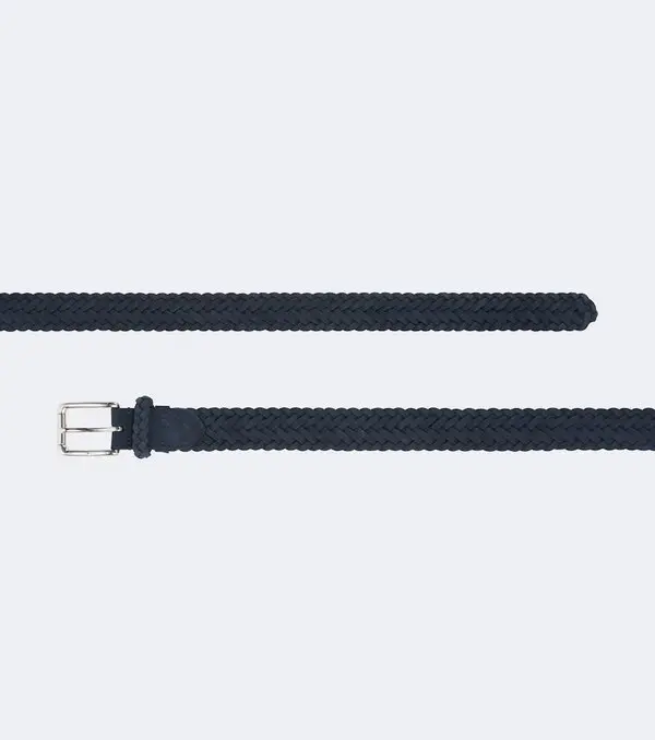 Ralph Lauren Purple Label Braided Suede Belt