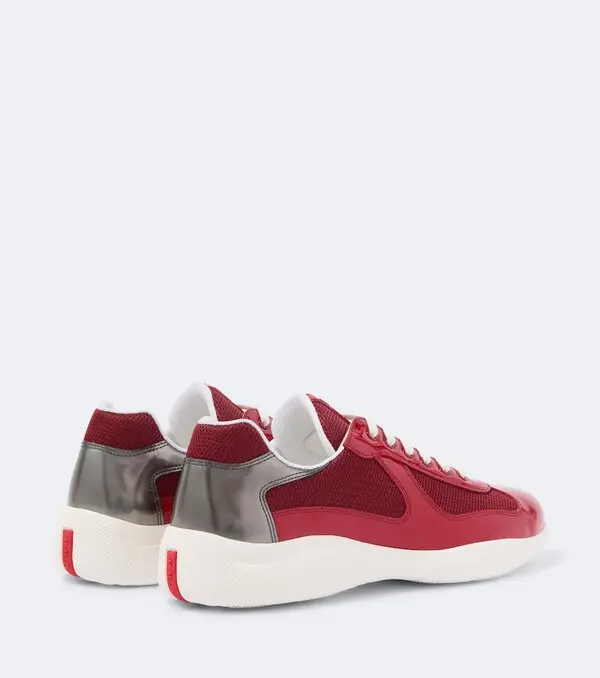 Prada America's Cup Leather-trimmed Sneakers