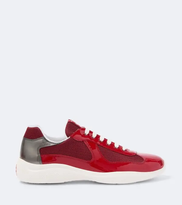 Prada America's Cup Leather-trimmed Sneakers