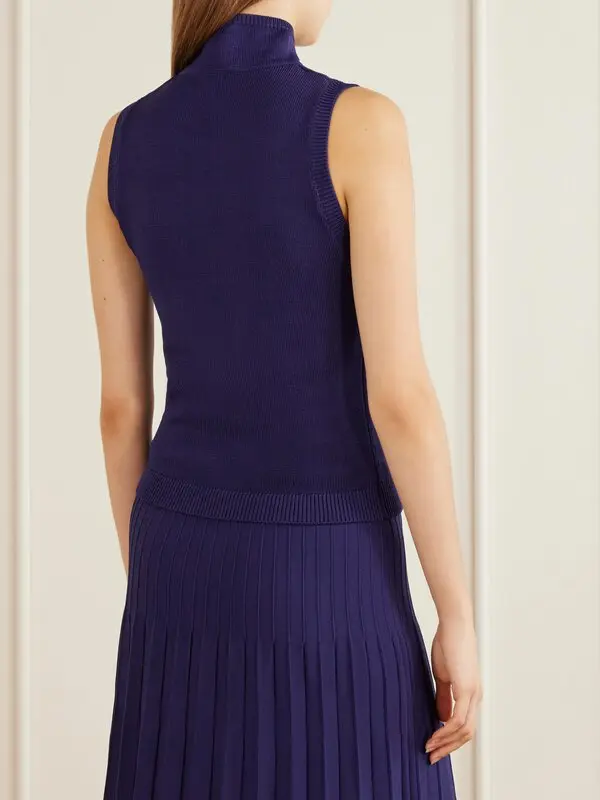 Staud Montclair Knitted Turtleneck Top