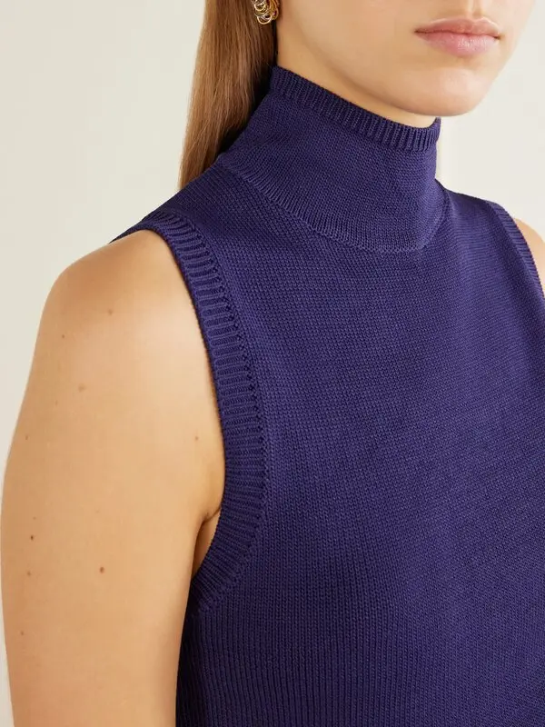 Staud Montclair Knitted Turtleneck Top