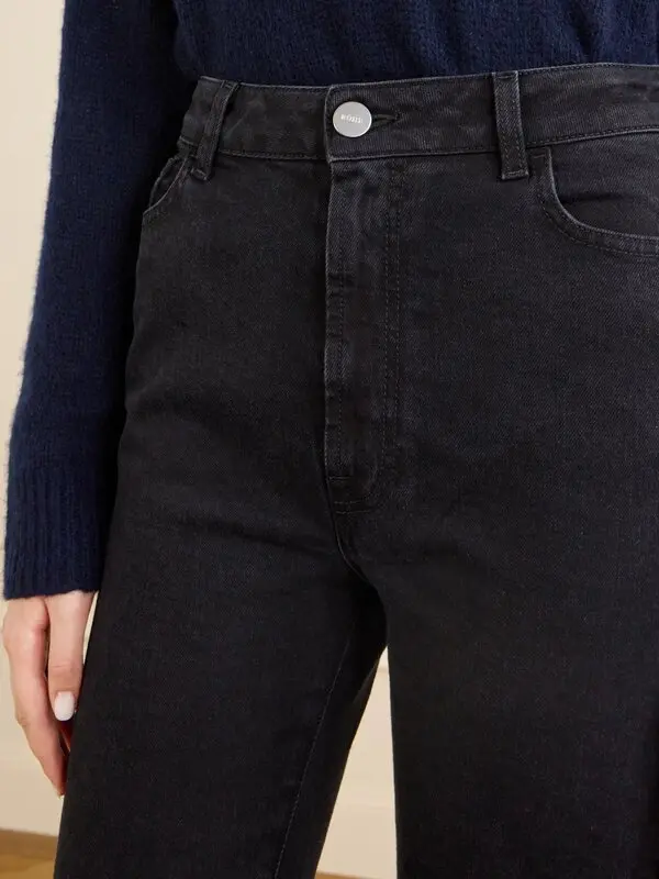 RÓHE High-rise Straight-leg Jeans In Stretch Denim
