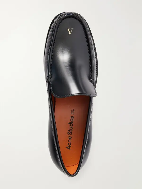 Acne Studios Boafer Debossed Leather Loafers