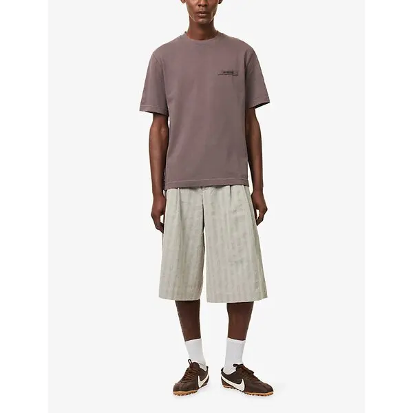 Jacquemus Le Gros Grain Cotton-jersey T-shirt - Brown